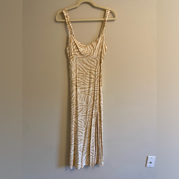 Zara | Dresses | Zara Linen Zebra Print Dress | Poshmark